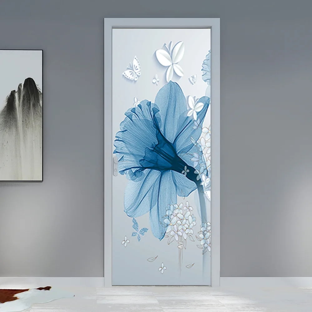 Flower Door Sticker D Wallpaper Adhesive tic Rose Custom Wall r Poster ...