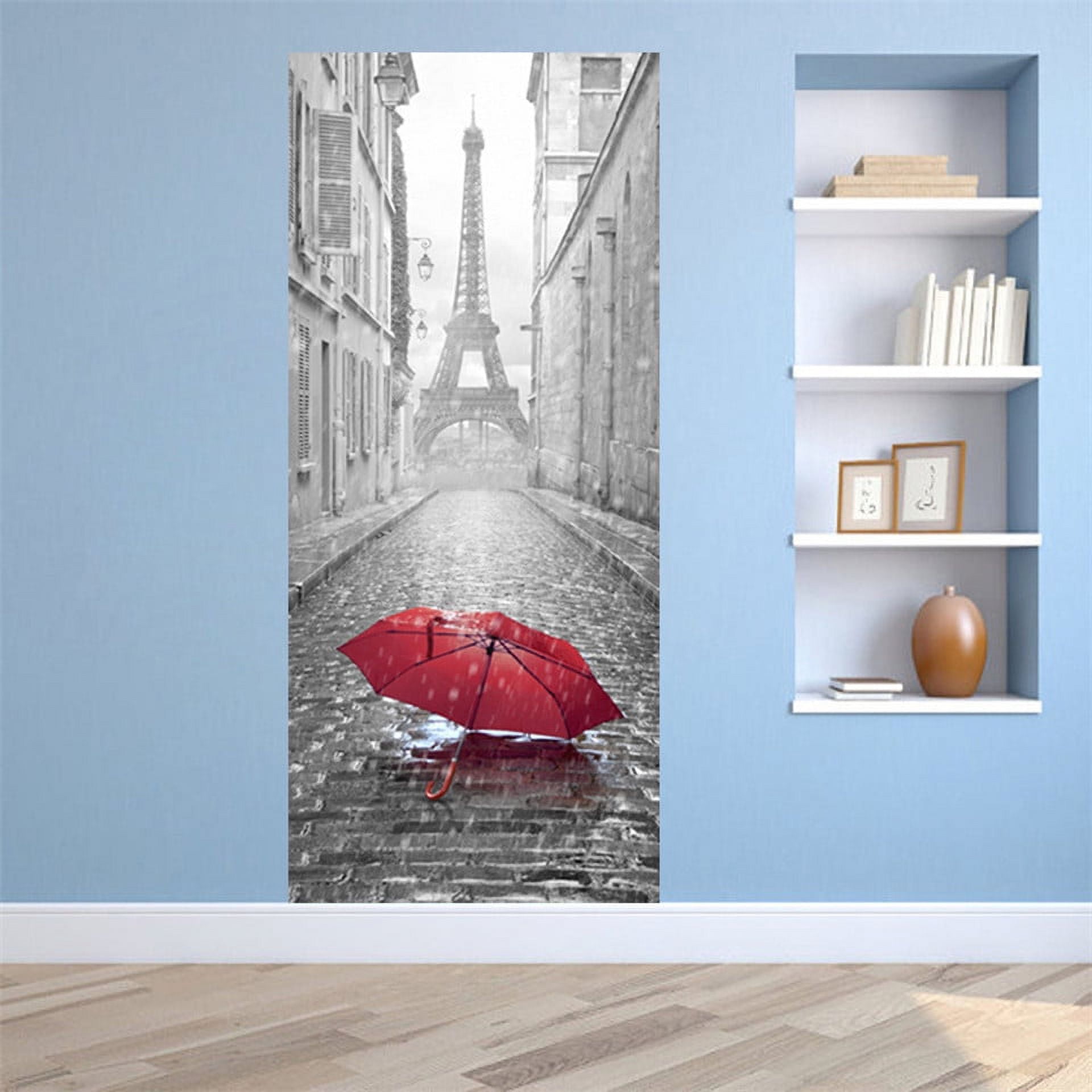 Flower Door Sticker Living Room ration Wallpaper for Doors Vinyl DIY ...