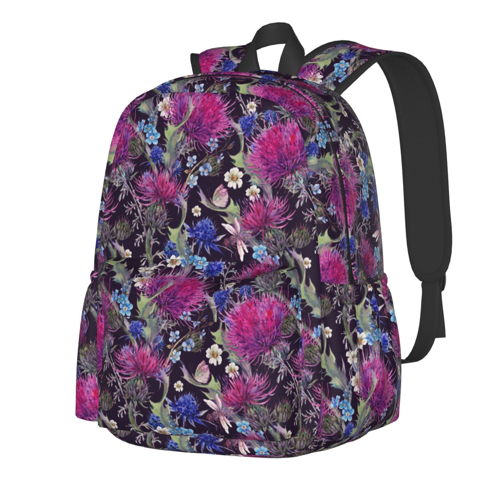 Flower Dragonfly Backpack for Men Women Laptop Backpack Hiking Backpack ...