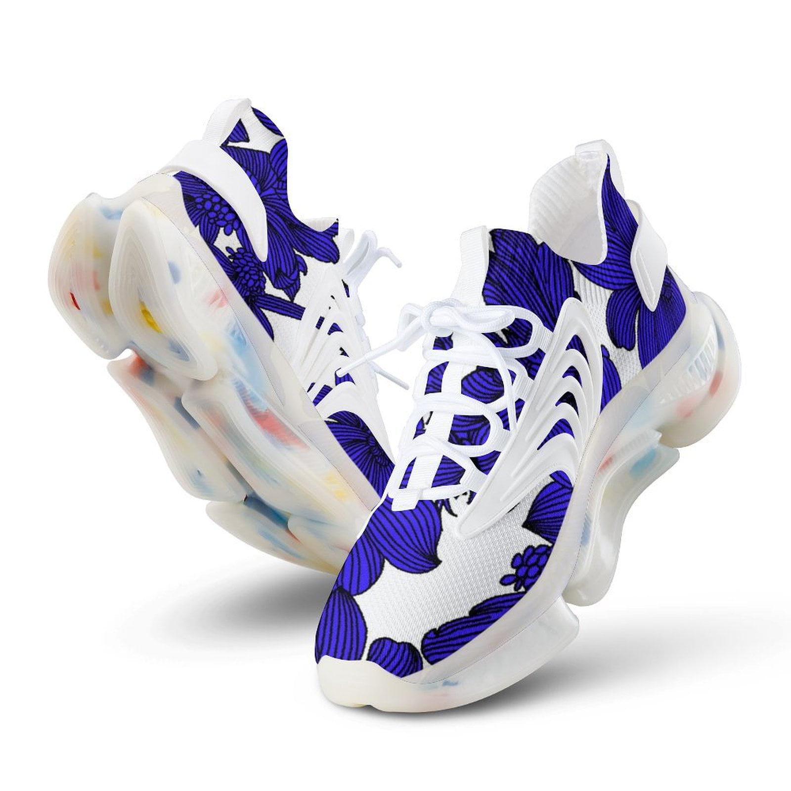 Flower Dress Pattern Walking Shoes for Men Woman Lightweight Tennis ...