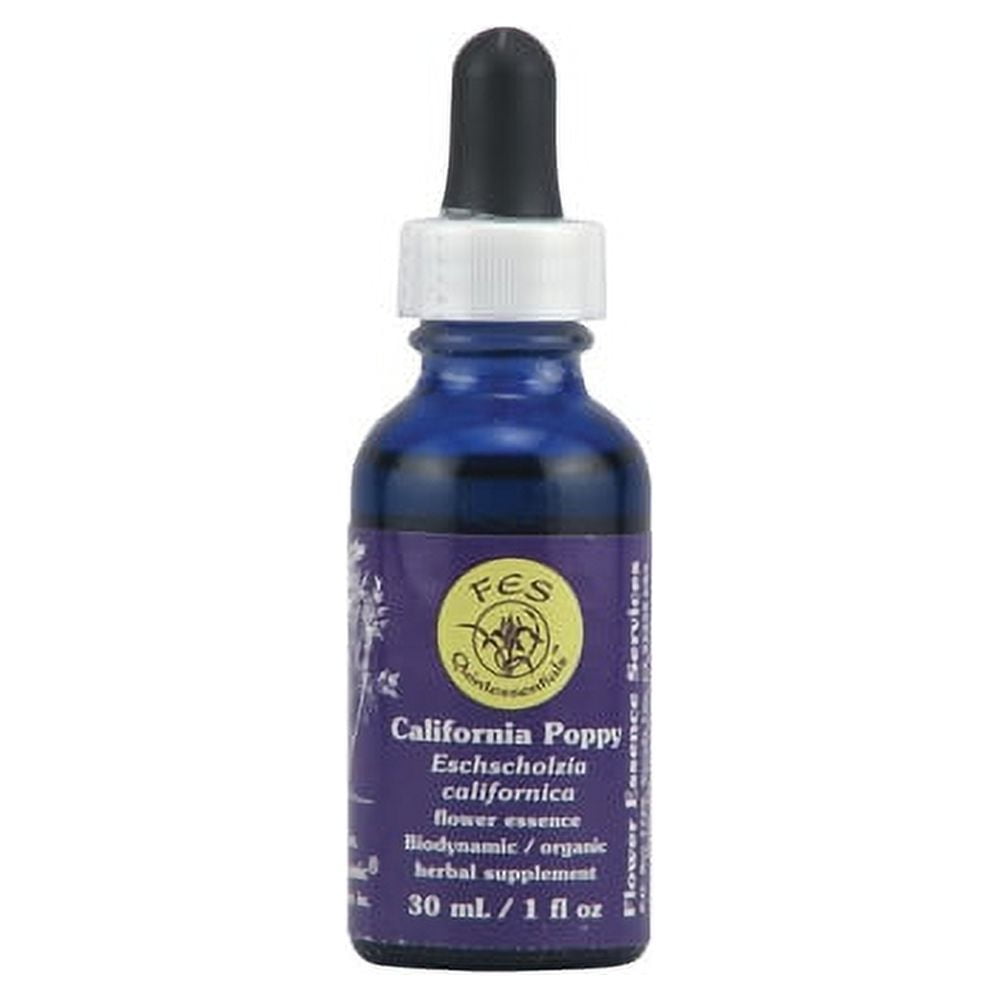 Flower Essence California Poppy Herbal Extract Drops - 1 Oz Supplement ...