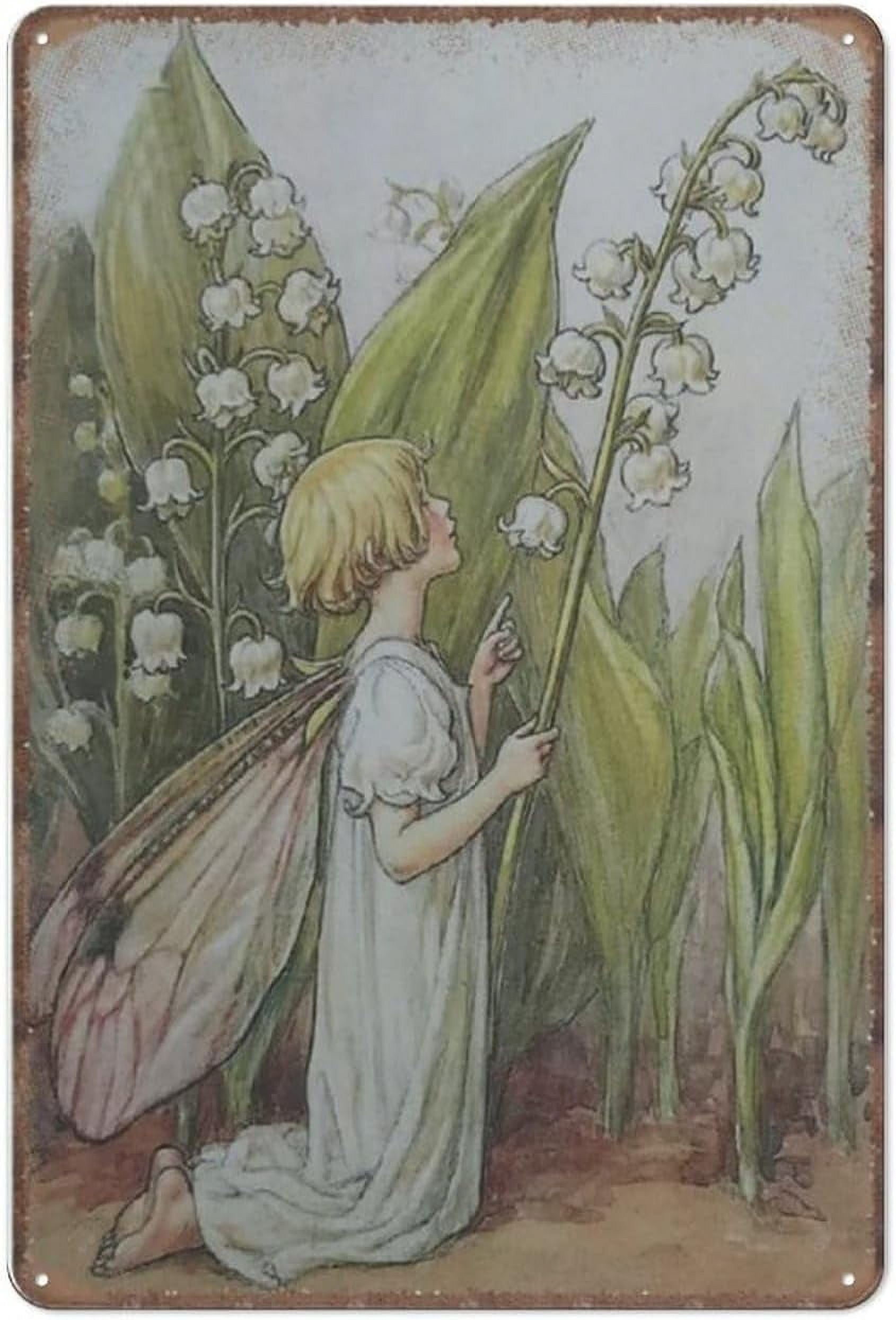 Flower Fairy Alphabet Tin Signs - Lily of The Valley, Vintage Nursery ...
