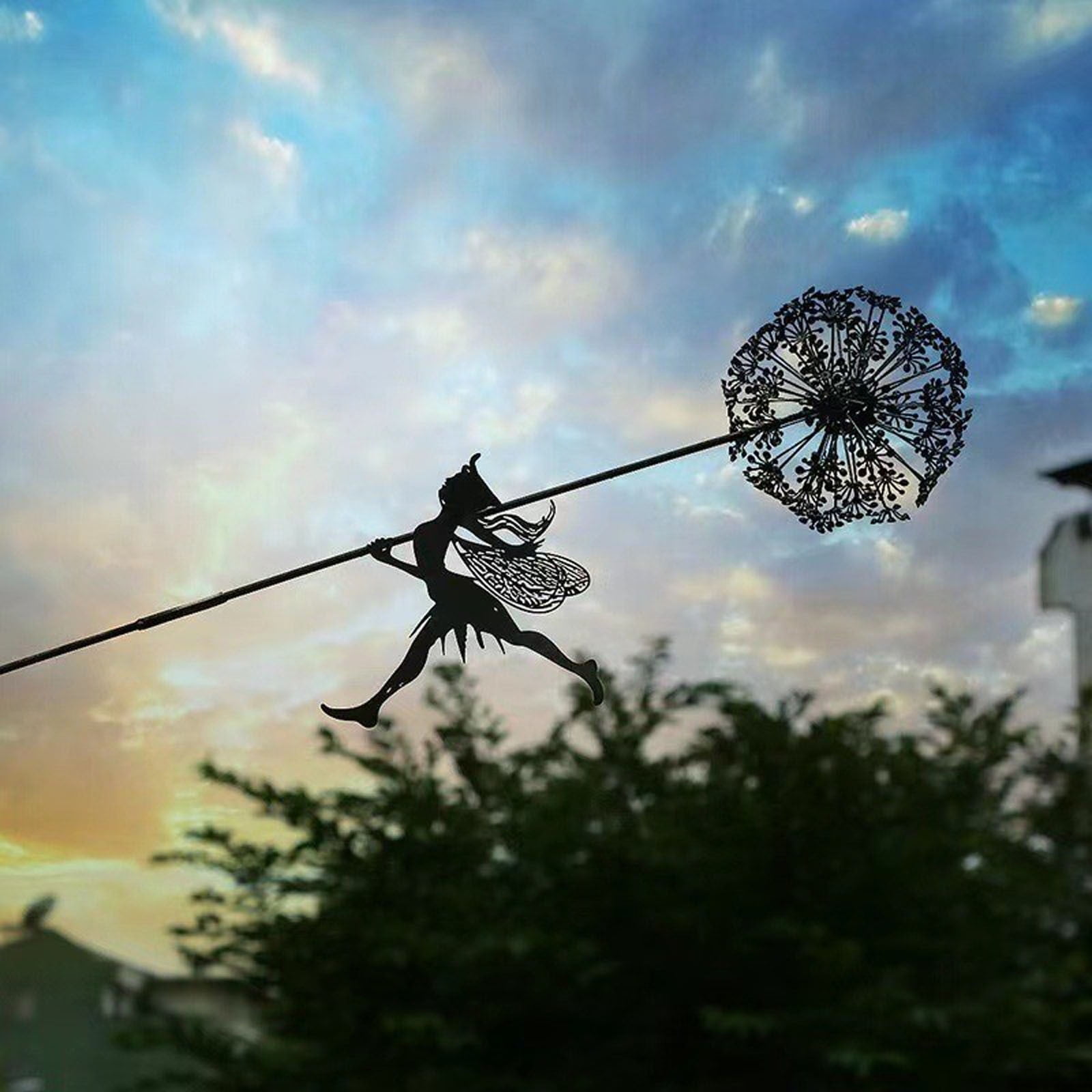 Flower Fairy Dancing with Dandelion Fairies Dandelion Garden Art ...