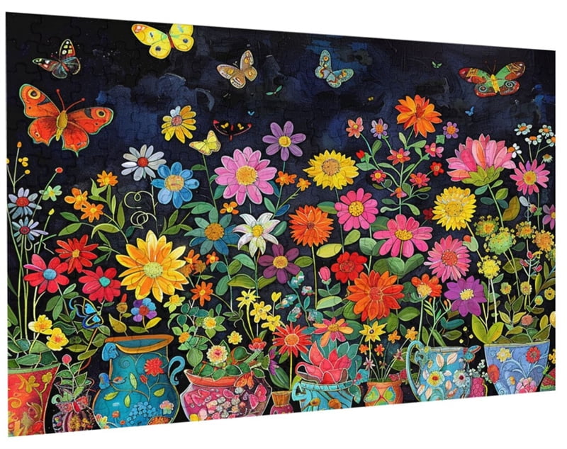 Flower Fantasia A Butterflies's Haven - 300 Piece Jigsaw Puzzle for ...