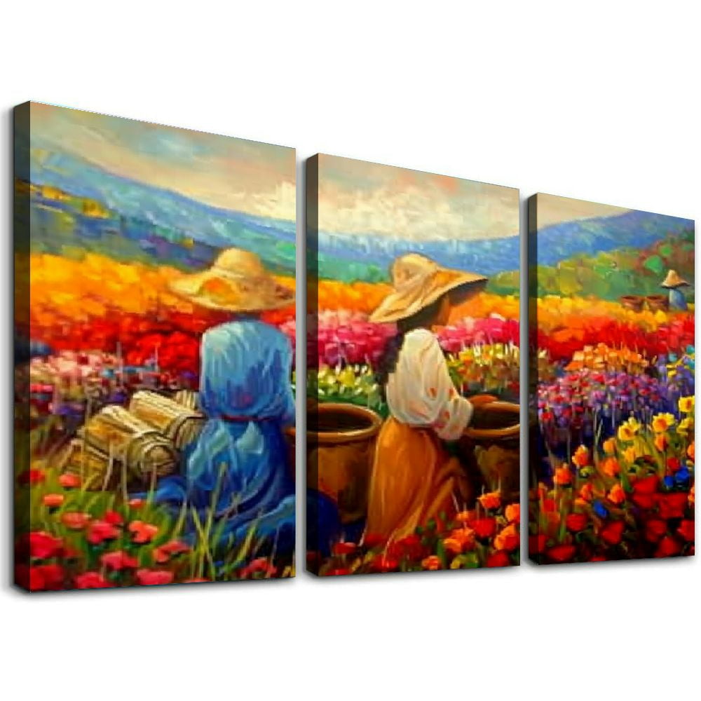 Flower Field of Four Peruvian Peasant Woman Poster Room Aesthetic ...