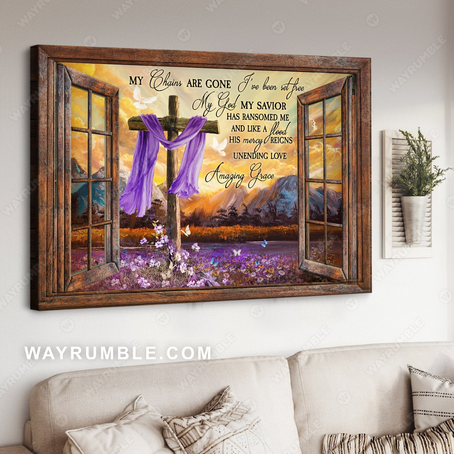 Flower Field, Meadow Landscape, The Rugged Cross, Amazing Grace - Jesus ...