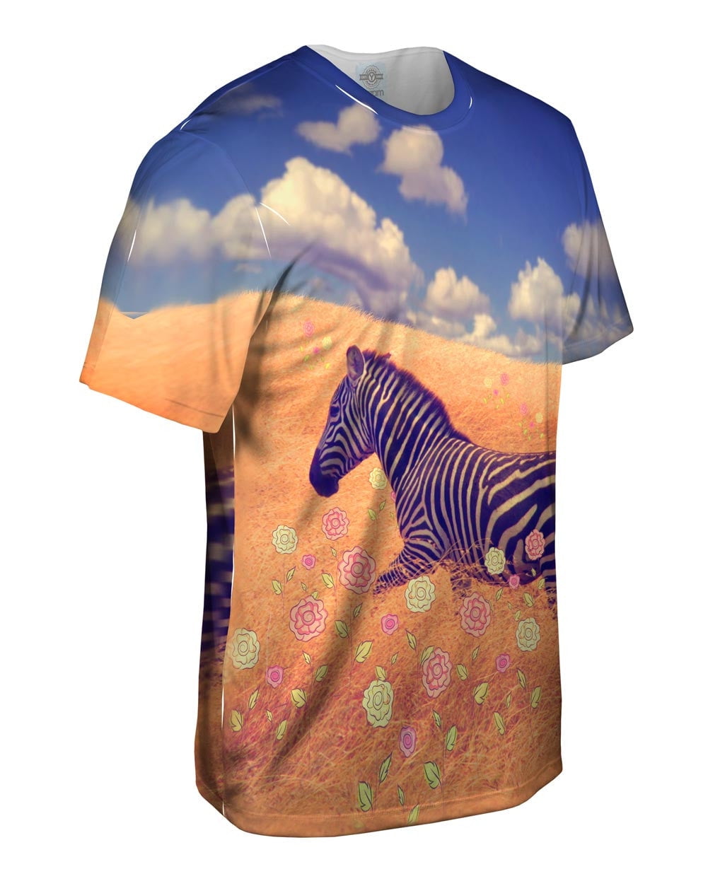 Flower Field Zebra Mens T-Shirt All Over Print - Walmart.com