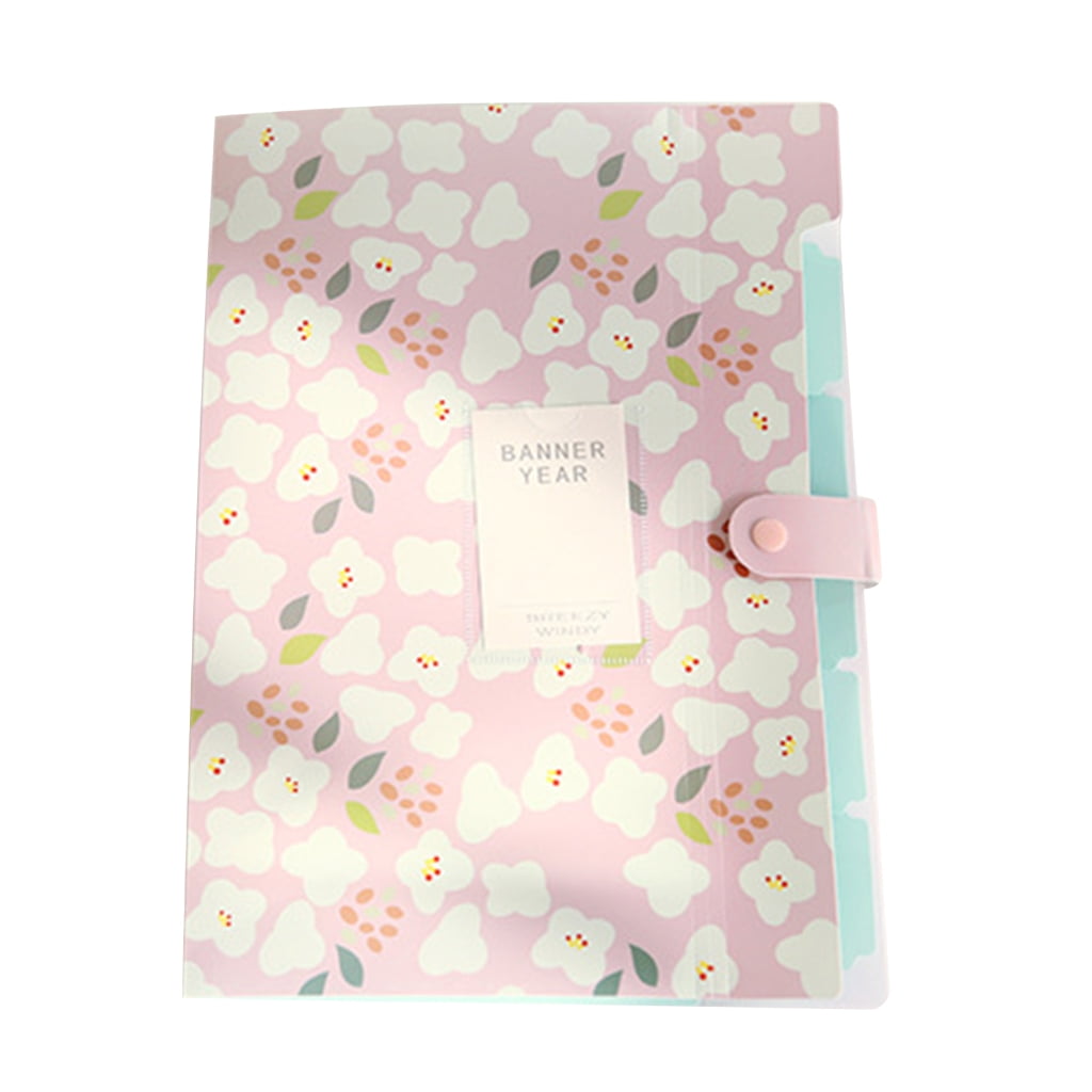 Flower File Organiser 6 Pockets Expanding Document Folder Letter Size ...