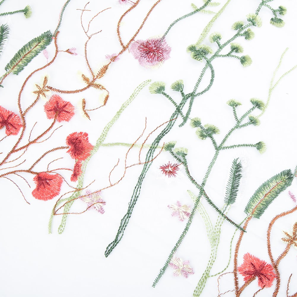 Flower Floral Lace Embroidery Mesh for Wedding Bridal Veil Lace Fabric ...