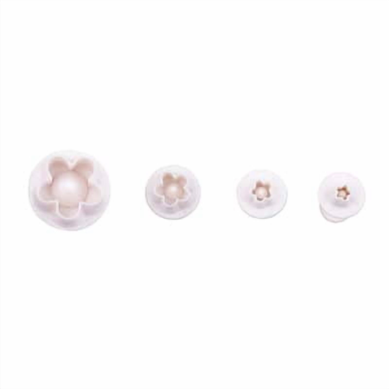 Flower Fondant Plunger Cutters by Celebrate It – 4-Size ABS Plastic ...