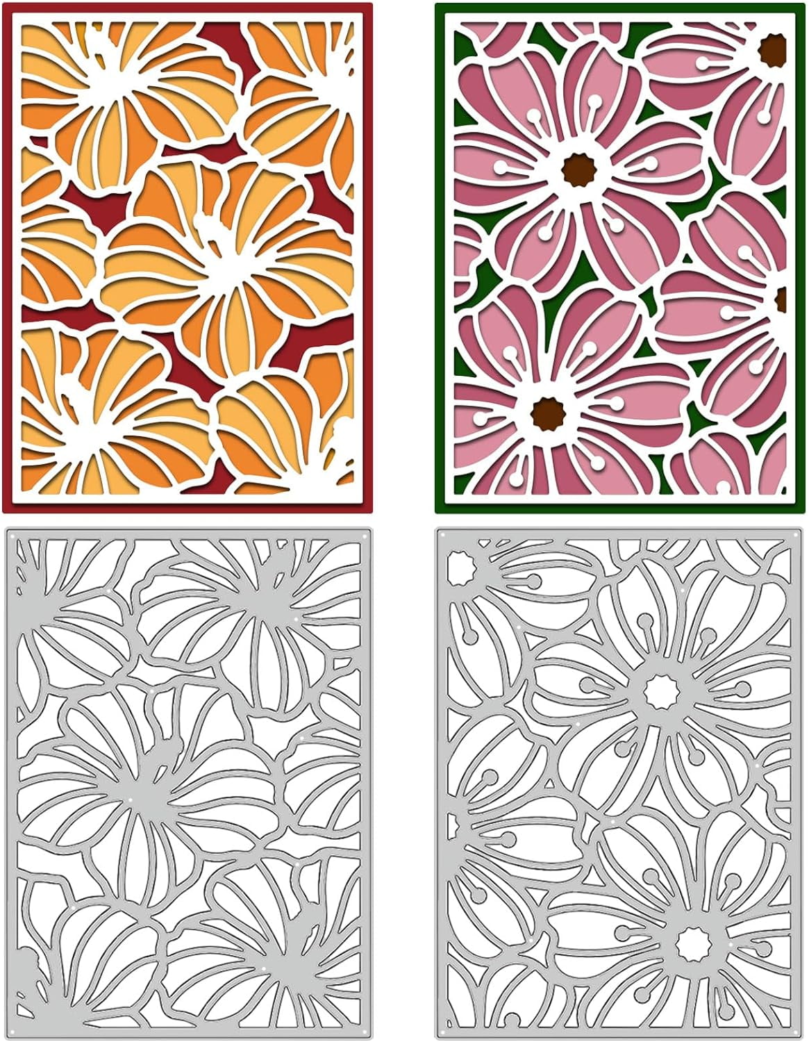 Flower Frame Metal Die Cuts Flower Frame Cut Dies Metal Stencils for ...