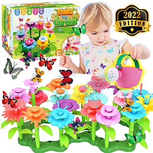 Flower Garden Building Toy For Kids - Stem Toys Pretend Play Gardening ...