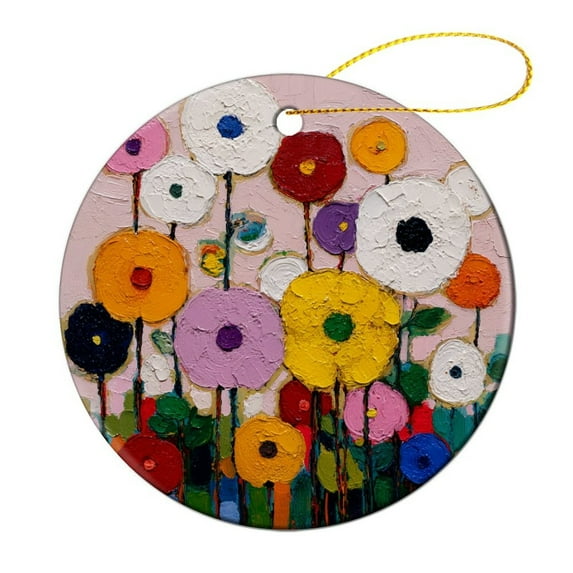 Flower Garden Poppies Ceramic Ornament Poppy Flowers Ornaments for Xmas ...