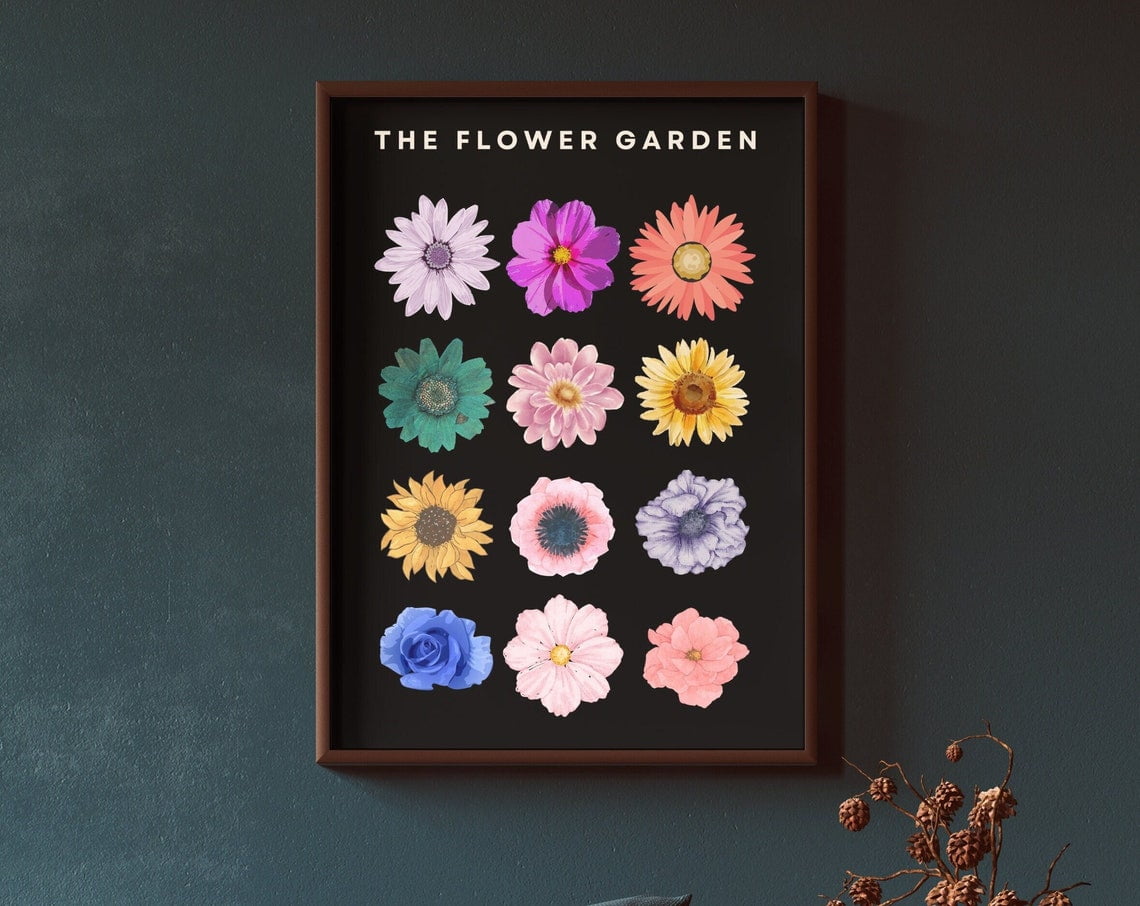 The Flower Garden Poster, Flower Wall Decor, Poster, Florist Gift ...
