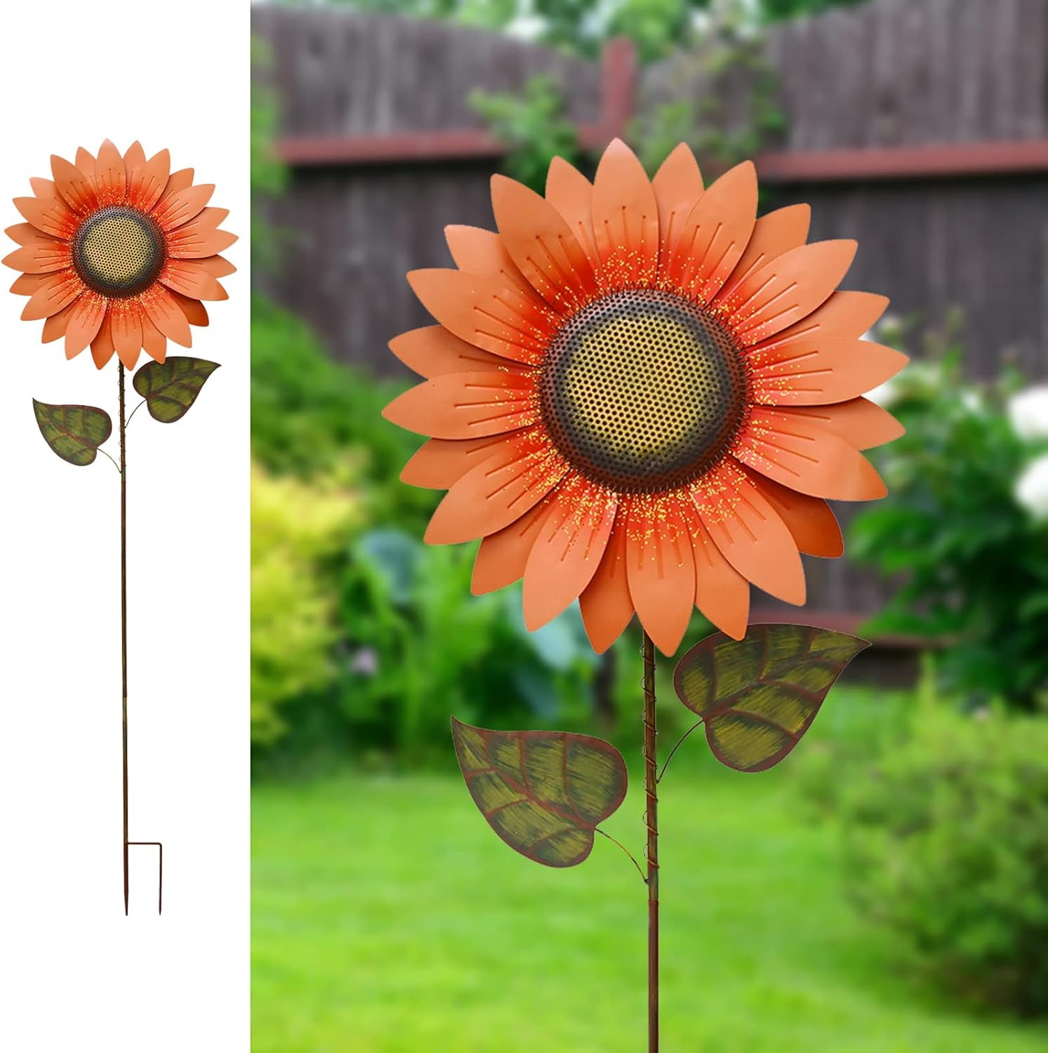 Flower Garden Stakes, Metal Spring Yard Sign, Decorative Sunflower ...