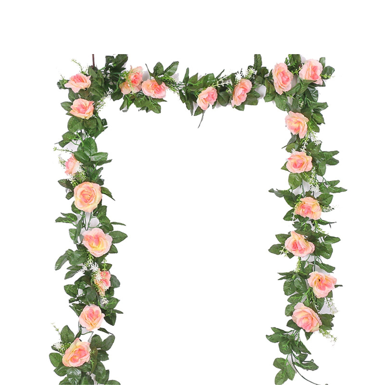 Flower Garland 1 Pcs 36FT Artificial Rose Vine Flowers with Green ...