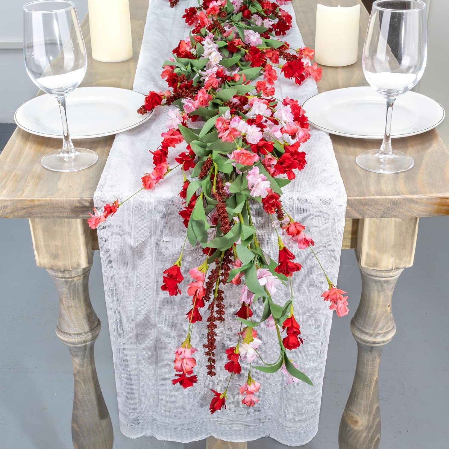 Flower Garland 6FT Spring/Summer Garland Floral Garland for Mantle All ...