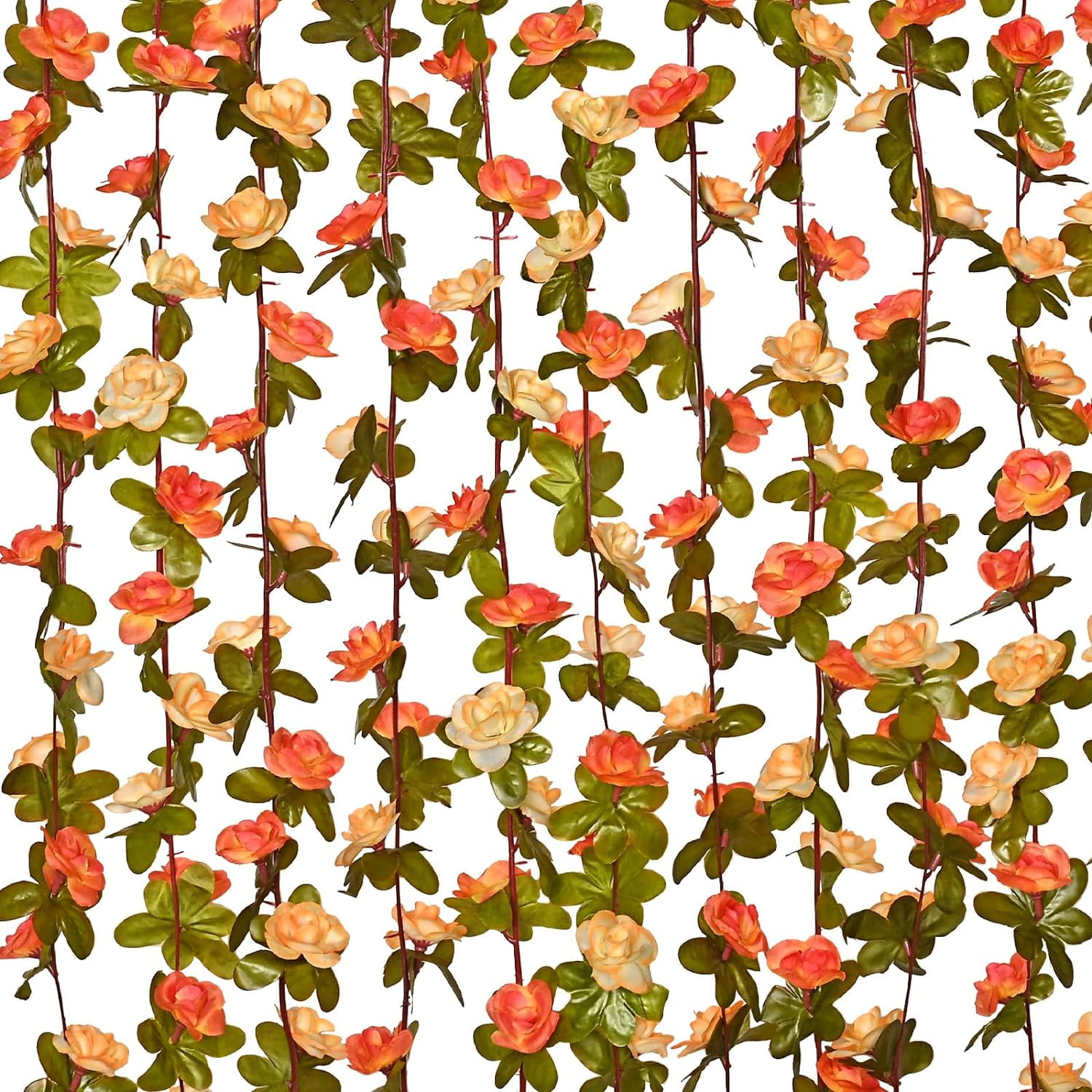 Flower Garland Rose Vines, 5 Strands Ft Flower Vines for Bedroom, Rose ...