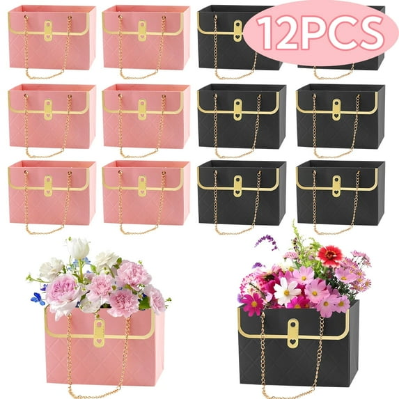 Flower Gift Bags Wedding Paper Bouquet Flower Box with Handle Flower ...