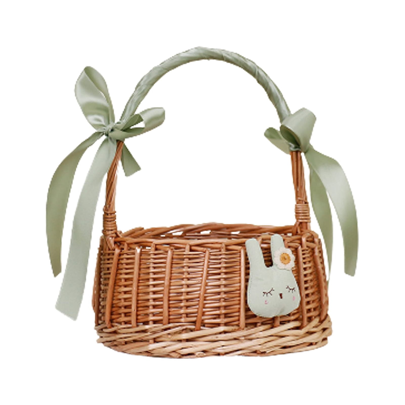 Flower Girl Baskets Wicker Woven Basket Willow Hand Woven Basket with ...