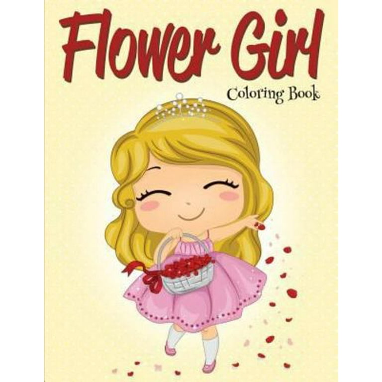 flower girl coloring book nearby