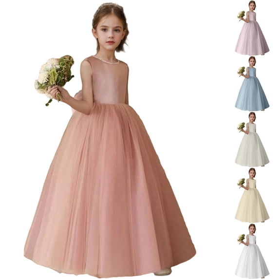 Flower Girl Dresses for Wedding Satin Tulle Elegant Dress First ...