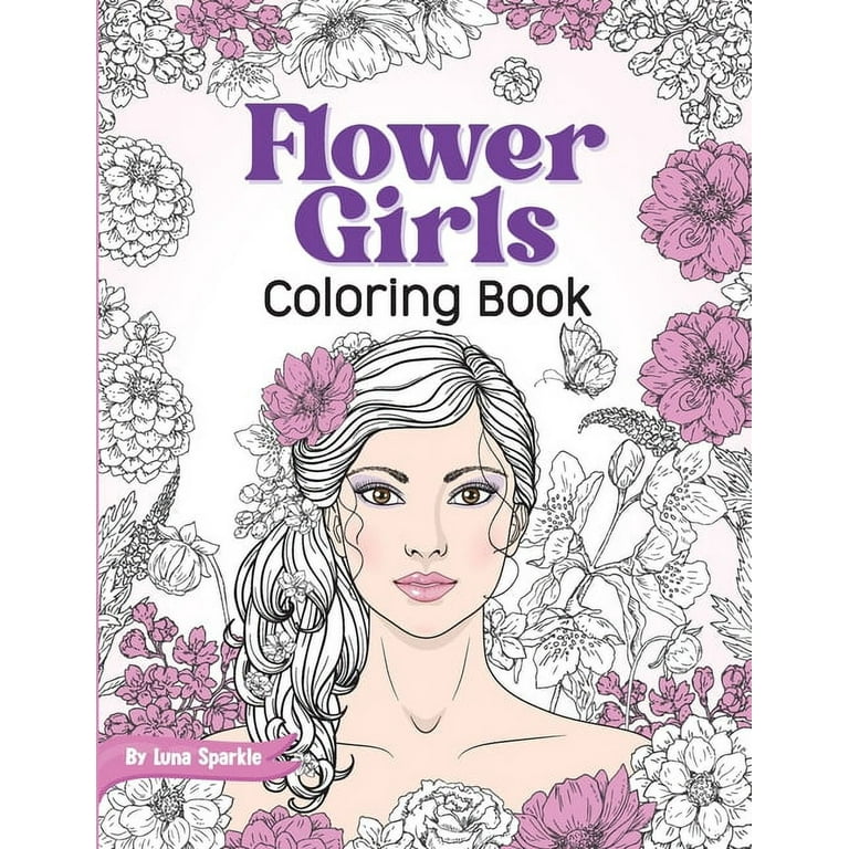 flower girl coloring pages for adults