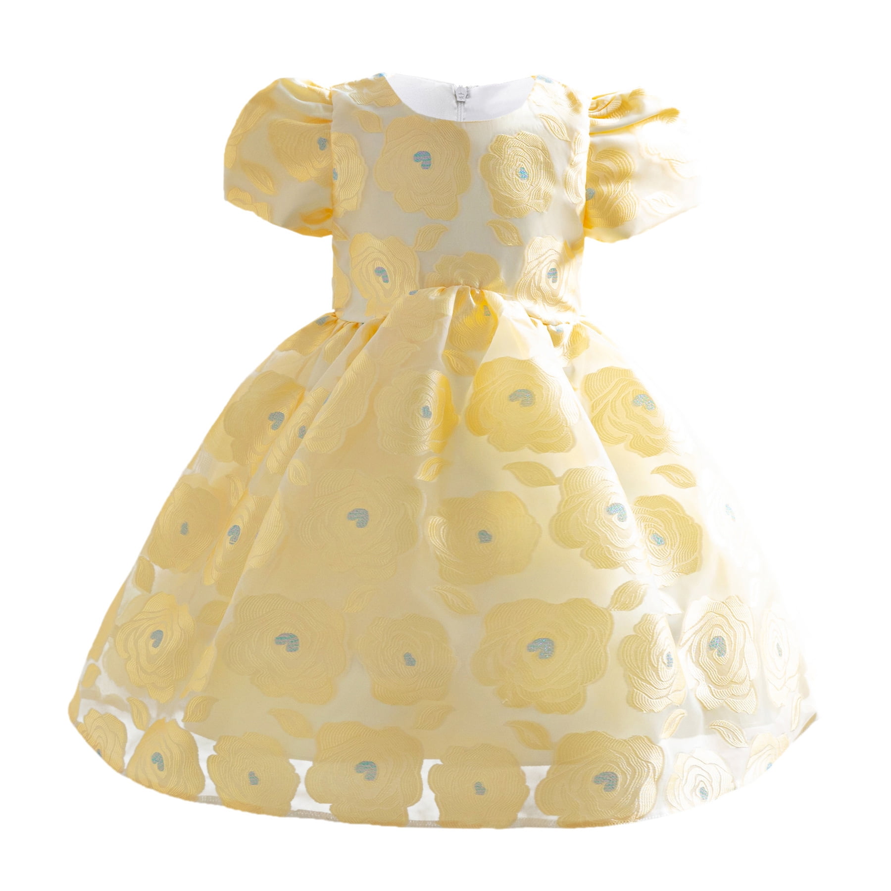 Flower Girls Dress Rose Embroidery Christmas Easter Birthday Party ...