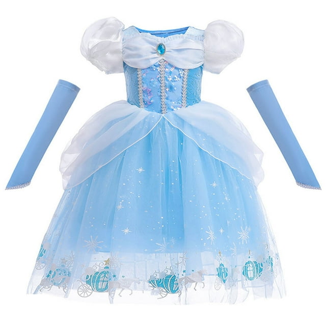 Flower Girls Elsa Princess Dress Fairy Costume Birthday Cosplay Party ...