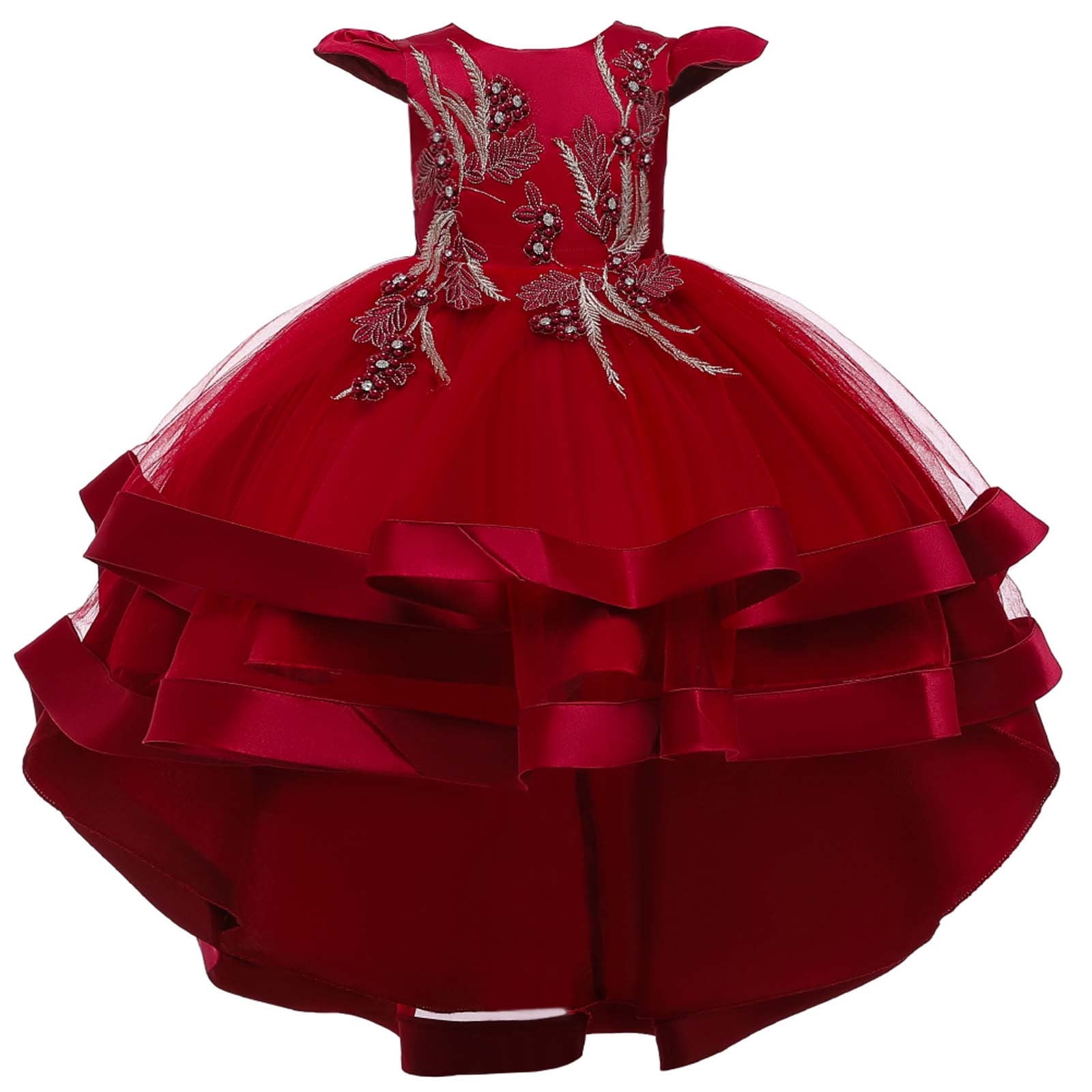 Flower Girls Maxi Dress Bridesmaid Wedding Pageant Party Princess