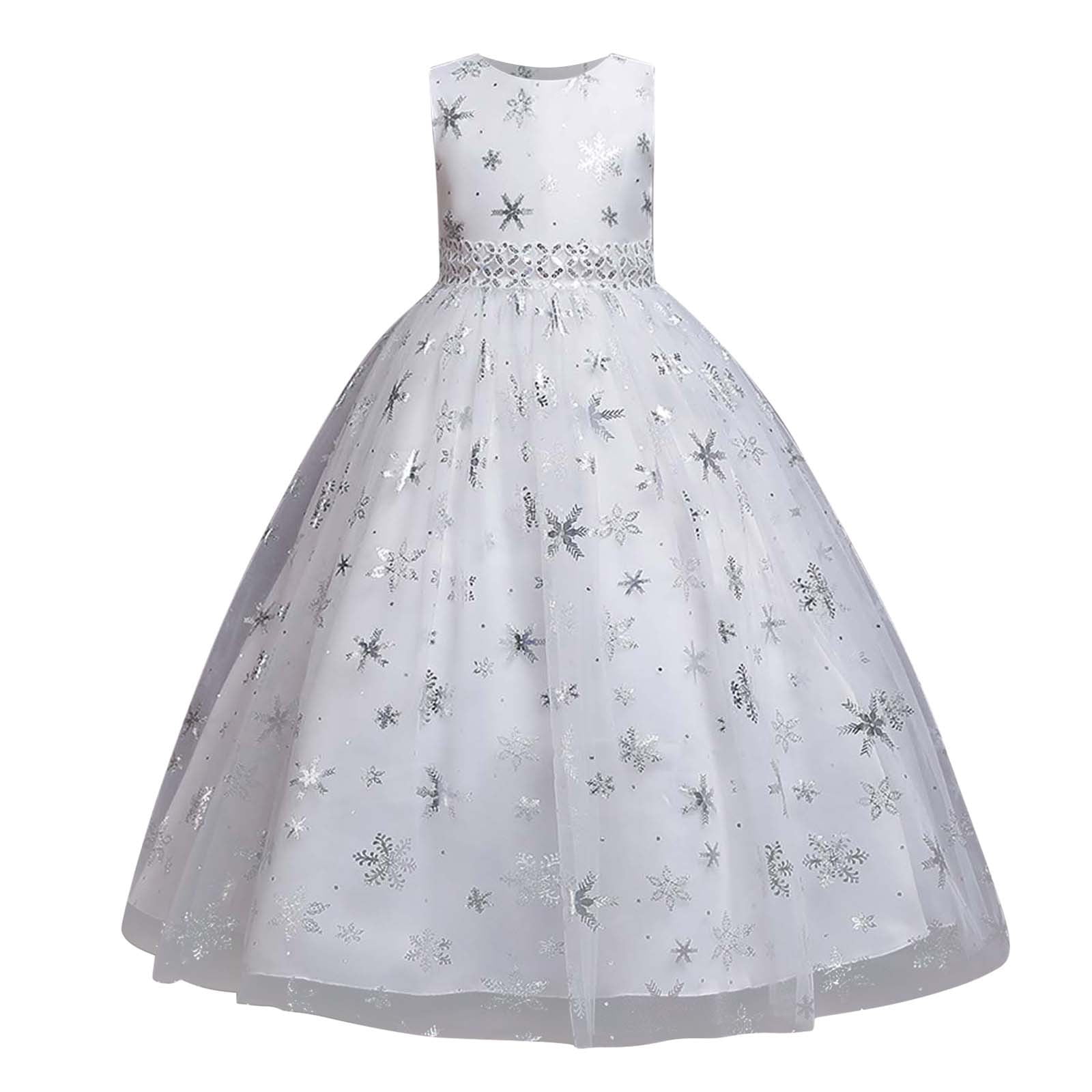 Flower Girls Maxi Dress Bridesmaid Wedding Pageant Party Princess ...