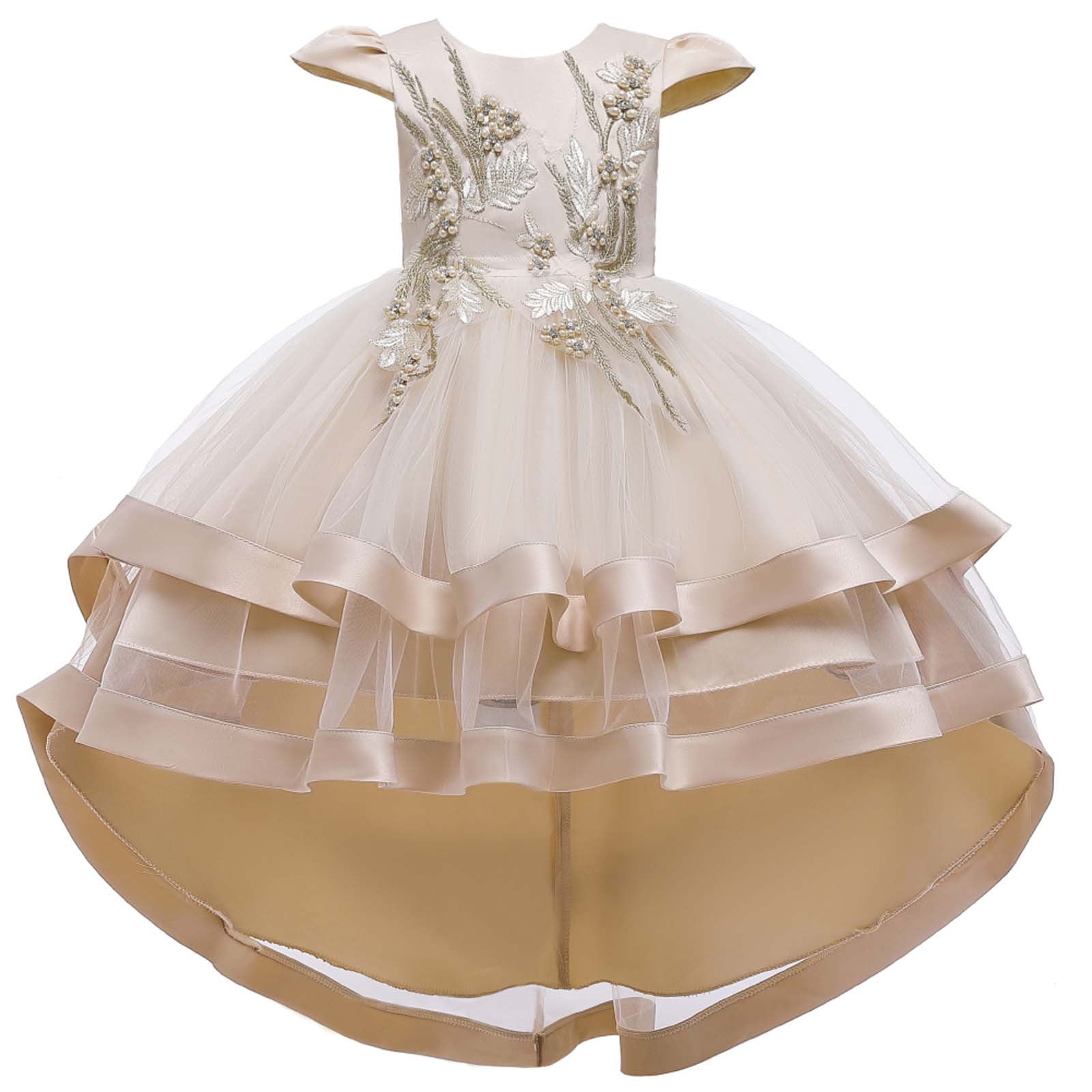 Flower Girls Maxi Dress Bridesmaid Wedding Pageant Party Princess