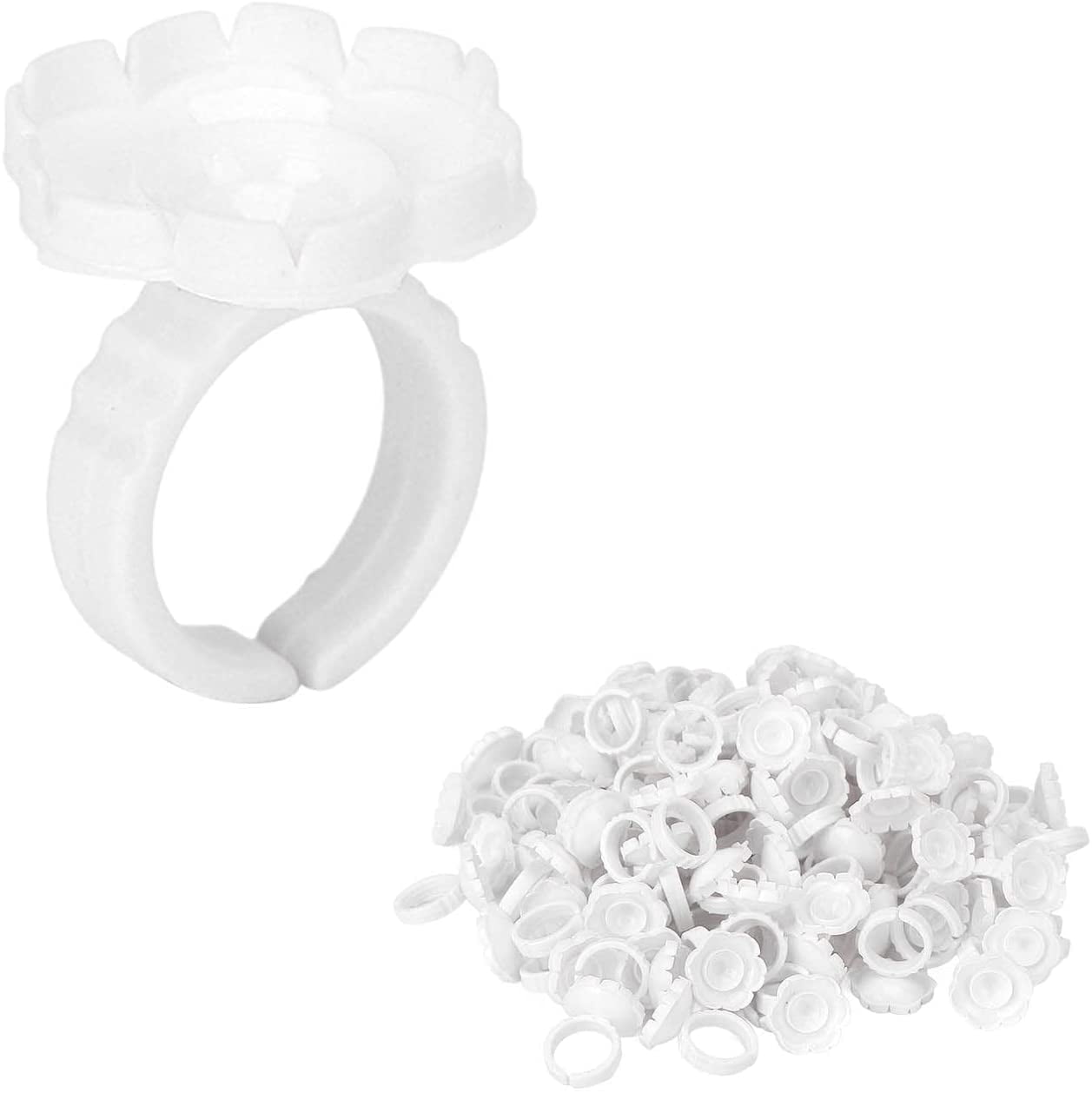 Flower Glue Rings, Pigment Holders V-Shaped Tapered Mouth Stable Use PP ...