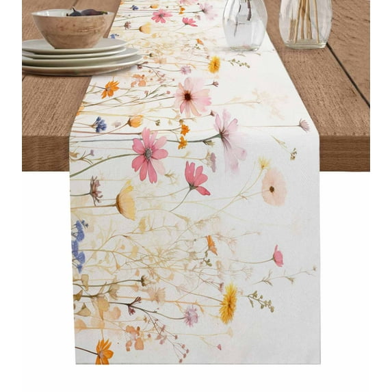 Flower Gradient Overlay Table Runner ration Home r Dinner Table ration ...