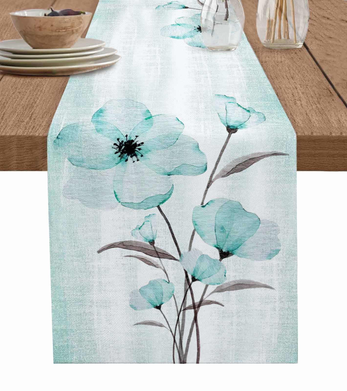 Flower Gradient Overlay Table Runner ration Home r Dinner Table ration ...