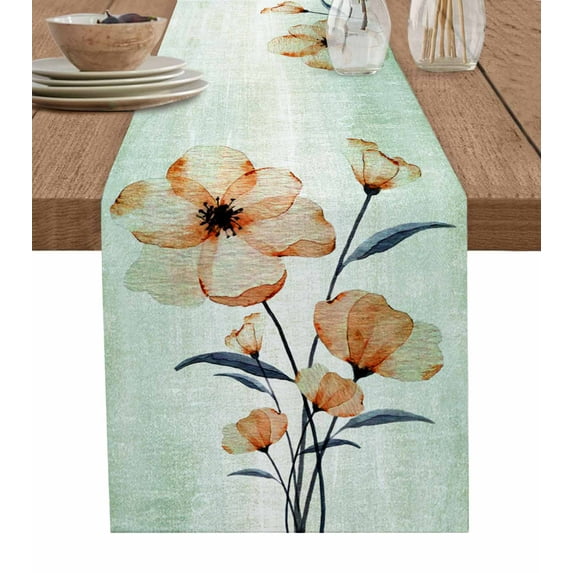 Flower Gradient Overlay Table Runner ration Home r Dinner Table ration ...