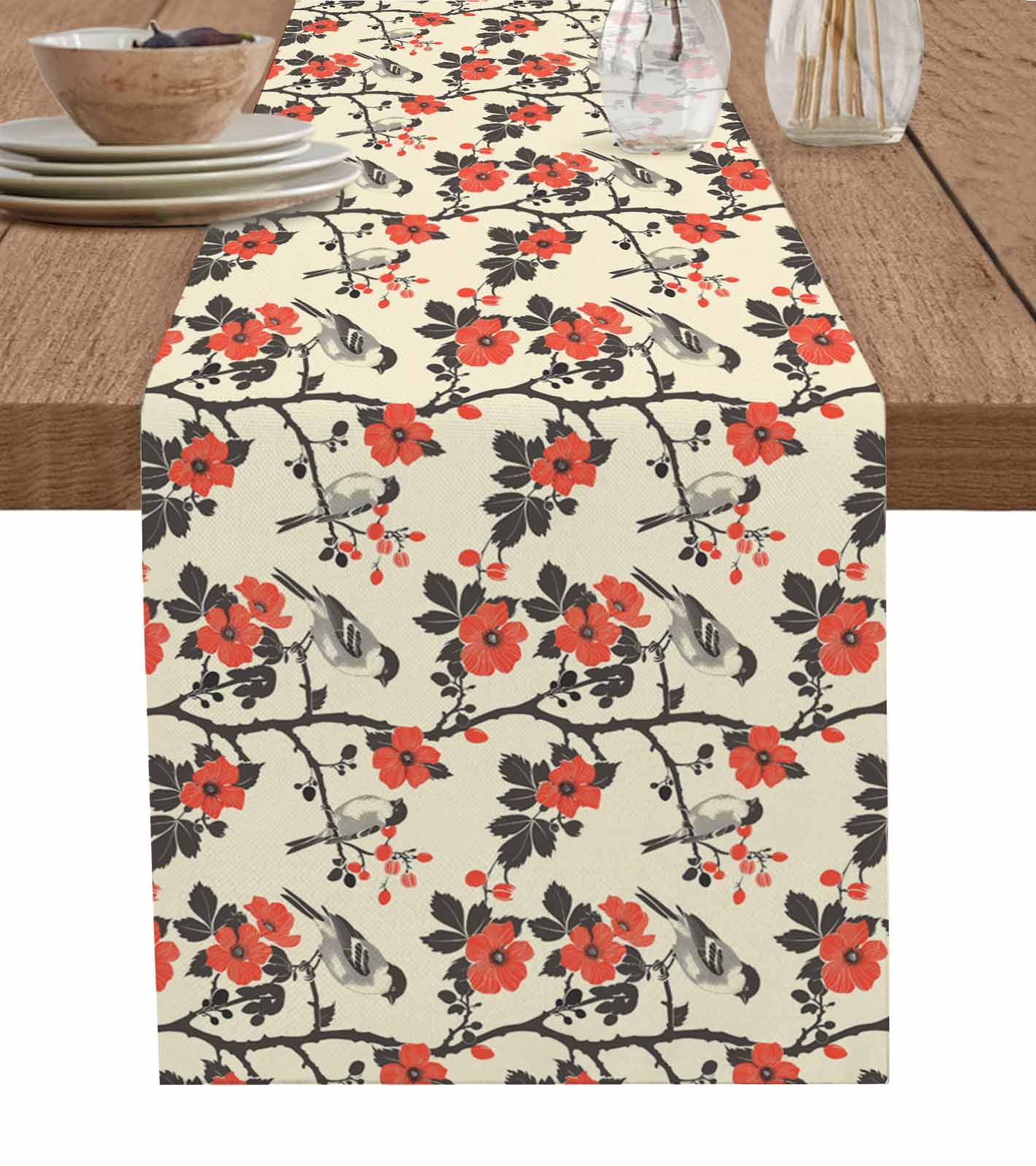 Flower Gradient Overlay Table Runner ration Home r Dinner Table ration ...