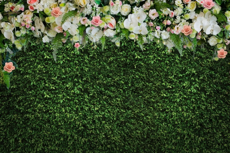 Flower Grass Photography Backdrop Green Spring Lawn Baby Shower Miss to ...