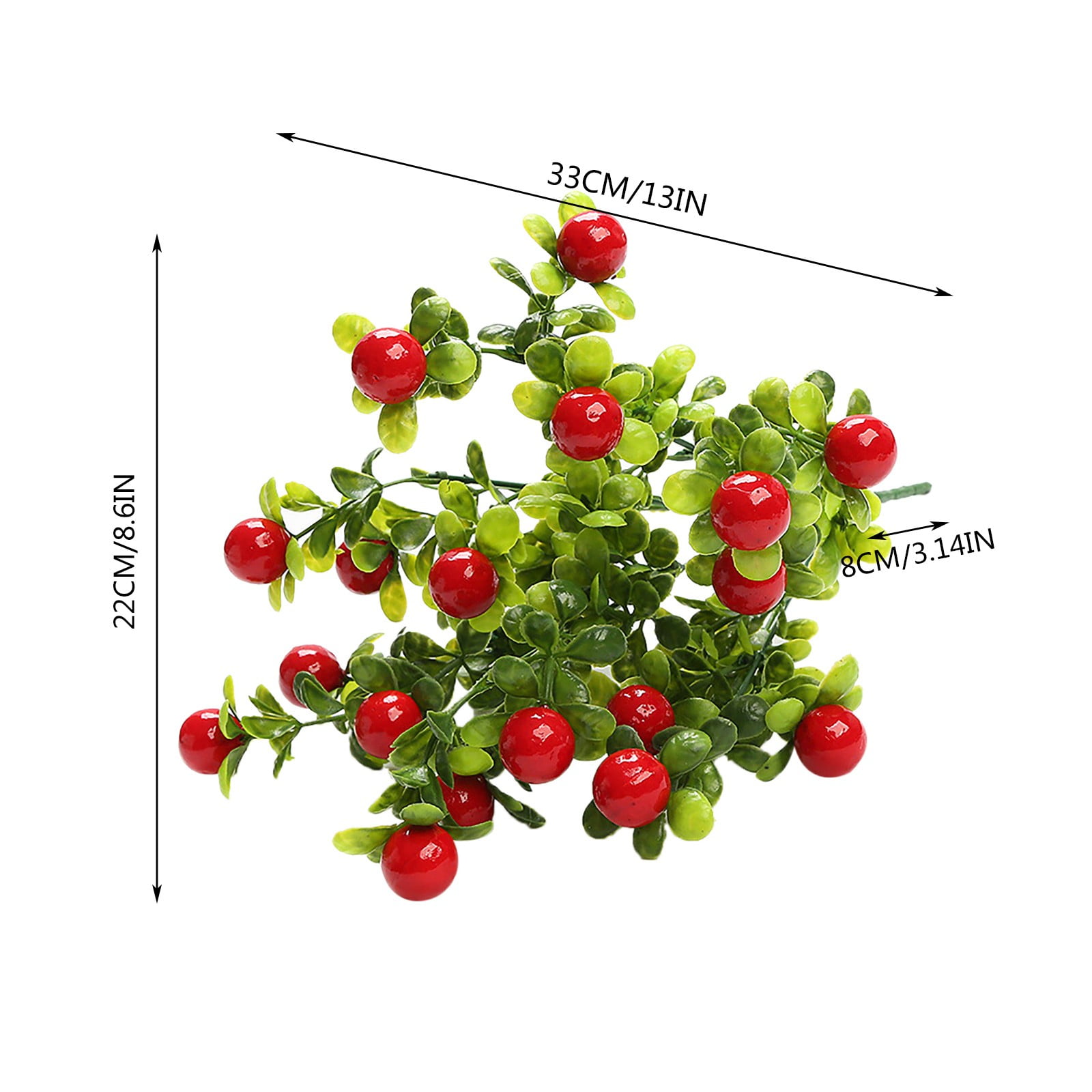 Flower Green Ruyi Fruit Small Red Fruit Decoration Flower Flor center ...