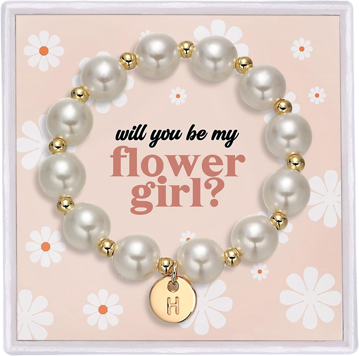 Flower Grl Gifts, Initial A-Z Bracelet Will You Be My Flower Grl Gift ...