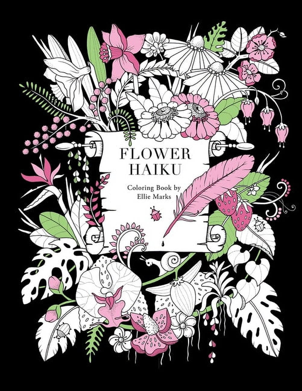 Flower Haiku: Coloring book by Ellie Marks (Paperback) - Walmart.com