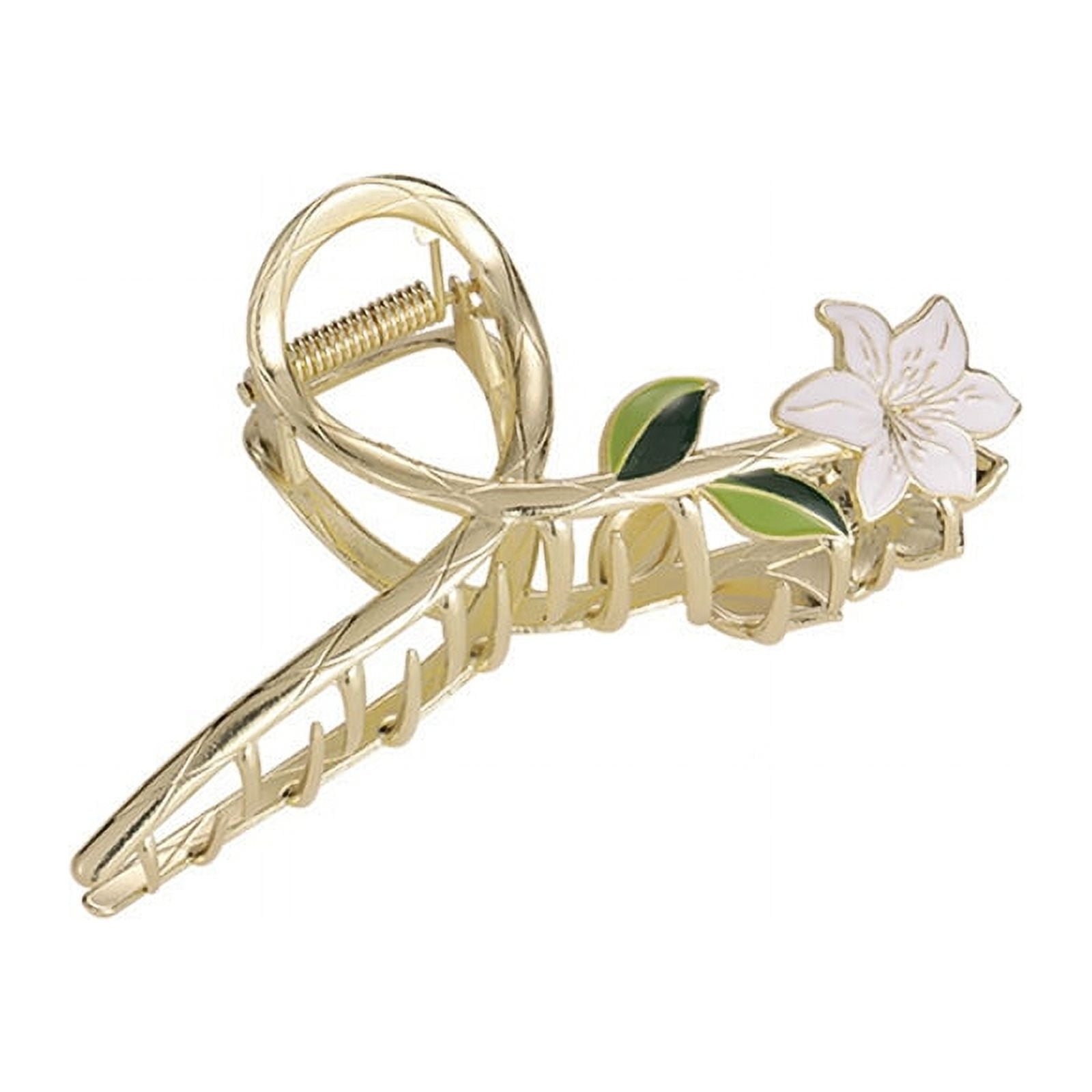 Flower Hair Claw Clips Metal Gold Band Hair Hairbands Ornaments Claw ...