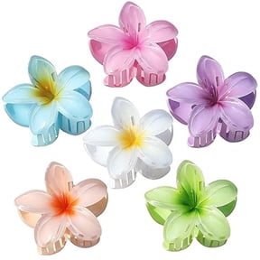 Vigorpace 6 Pcs Flower Hair Claw Clips for Women Girls, Hawaiian ...
