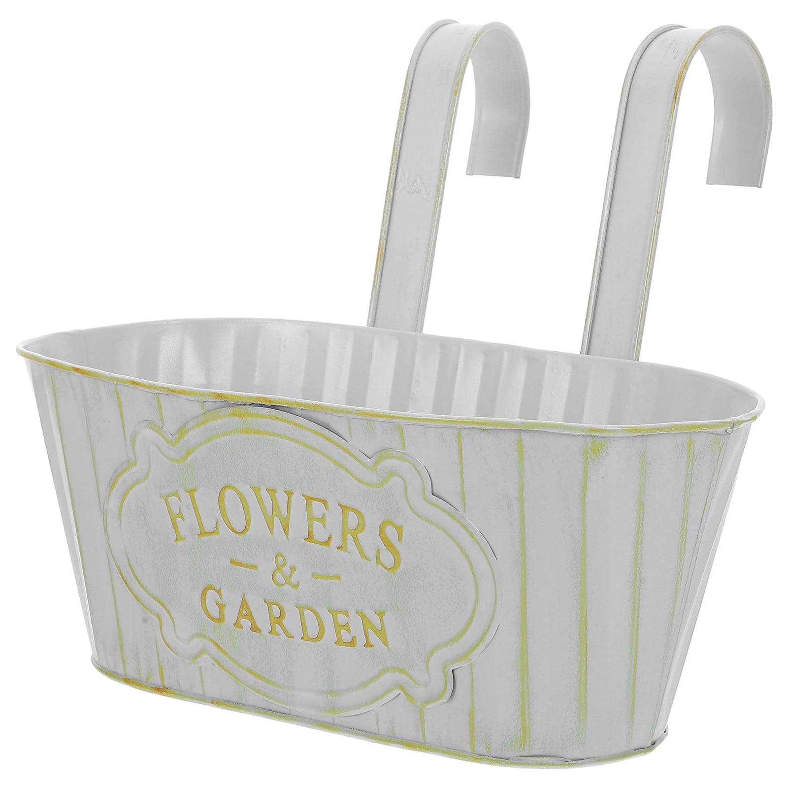 Flower Hanging Bucket Unique Plant Bucket Iron Gardening Flower Bucket ...