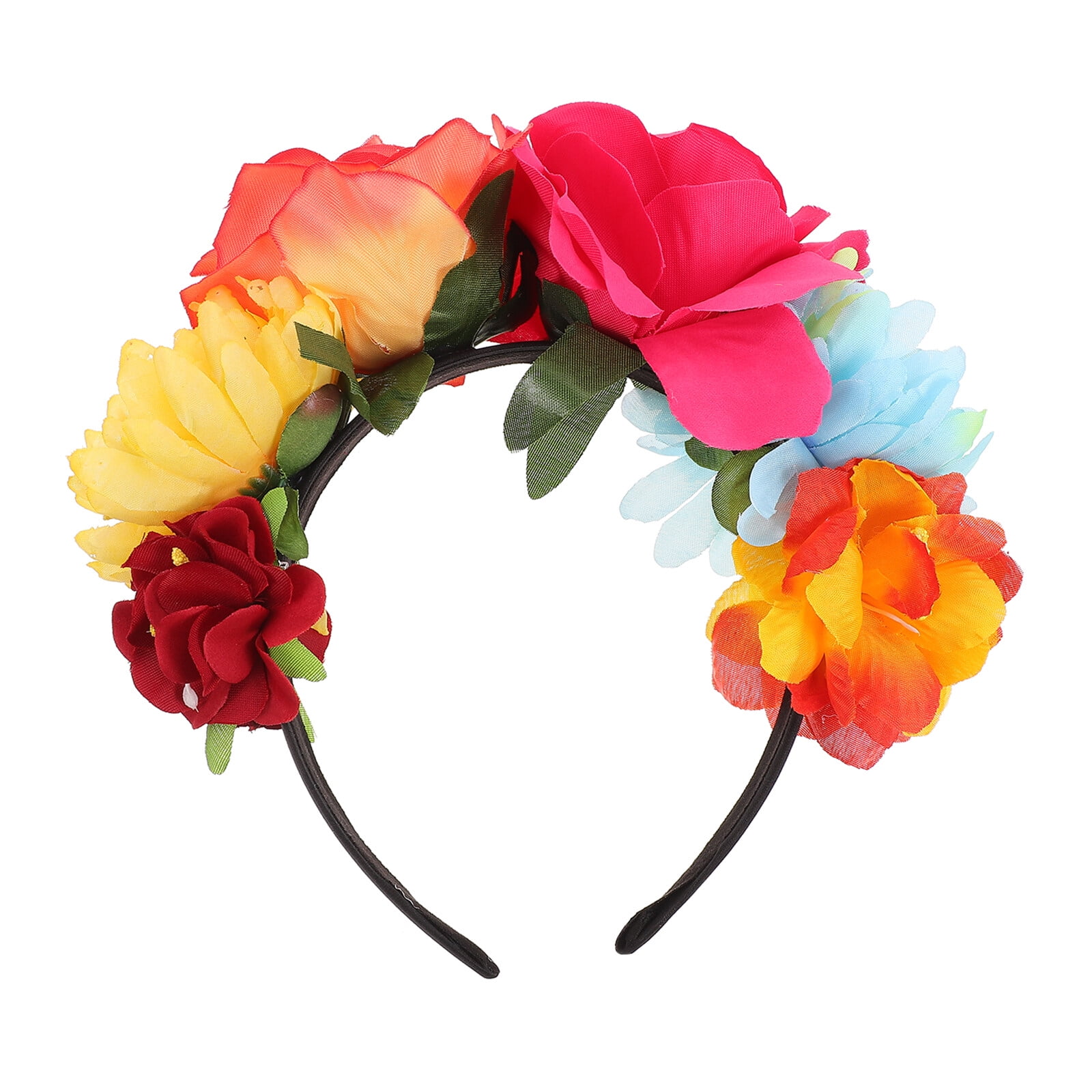 Flower Headband Hairband Headpiece Rose Floral Party The Hair Vintage Dead Day Mexican Luau ...