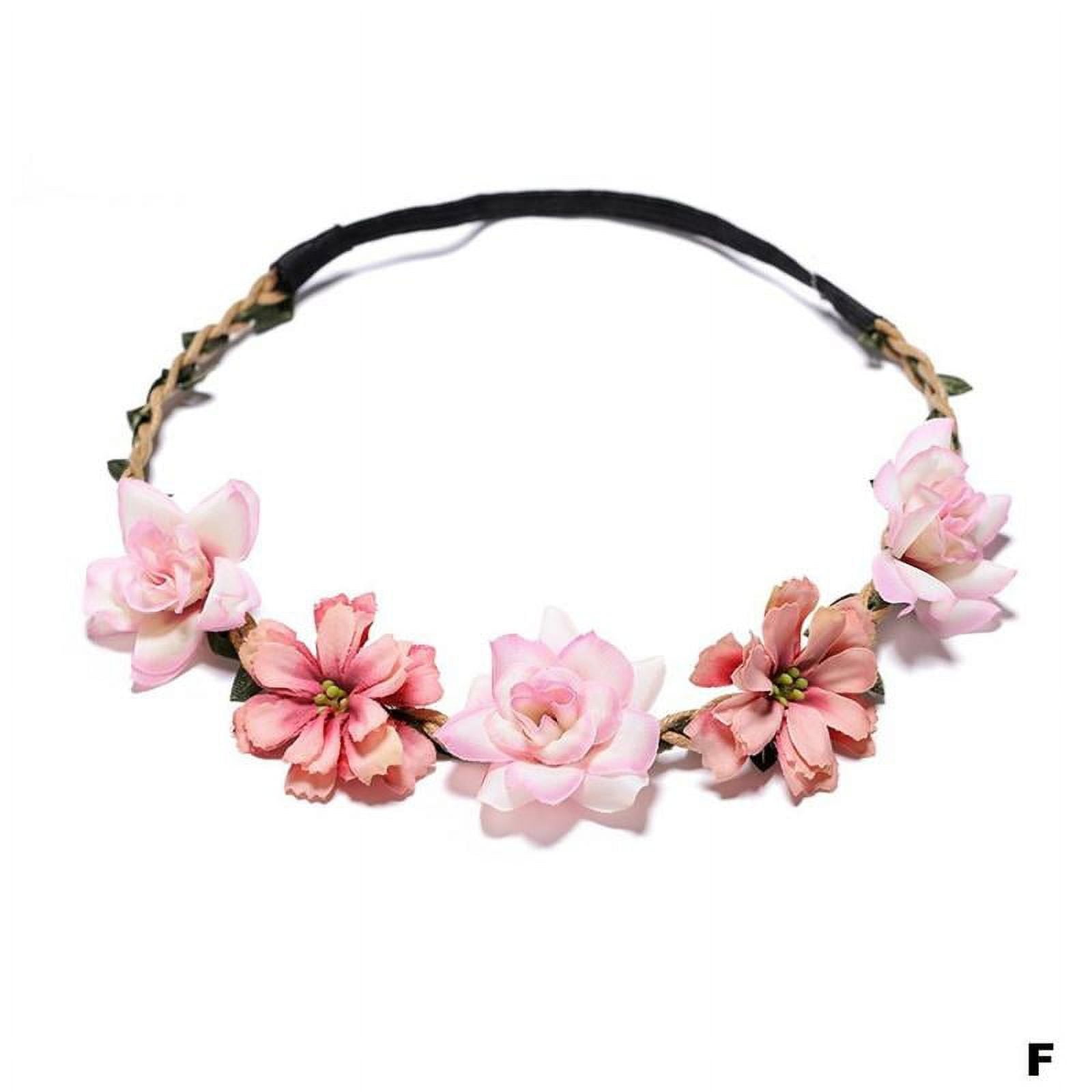 Flower Headband Head Garland Hair Band Crown Wreath Boho Hippy Q2B4 ...