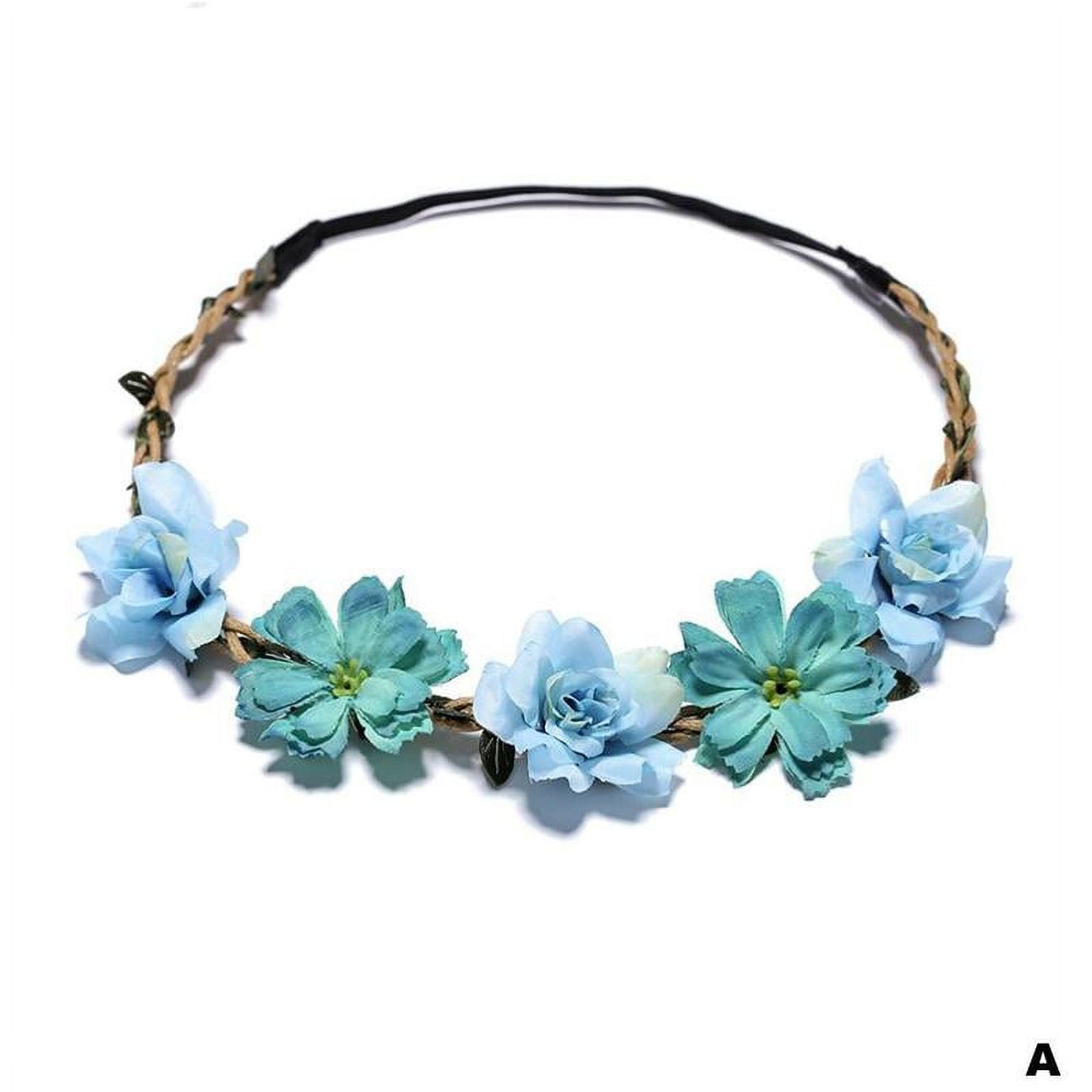 Flower Headband Head Garland Hair Band Crown Wreath Festival Boho Hippy ...