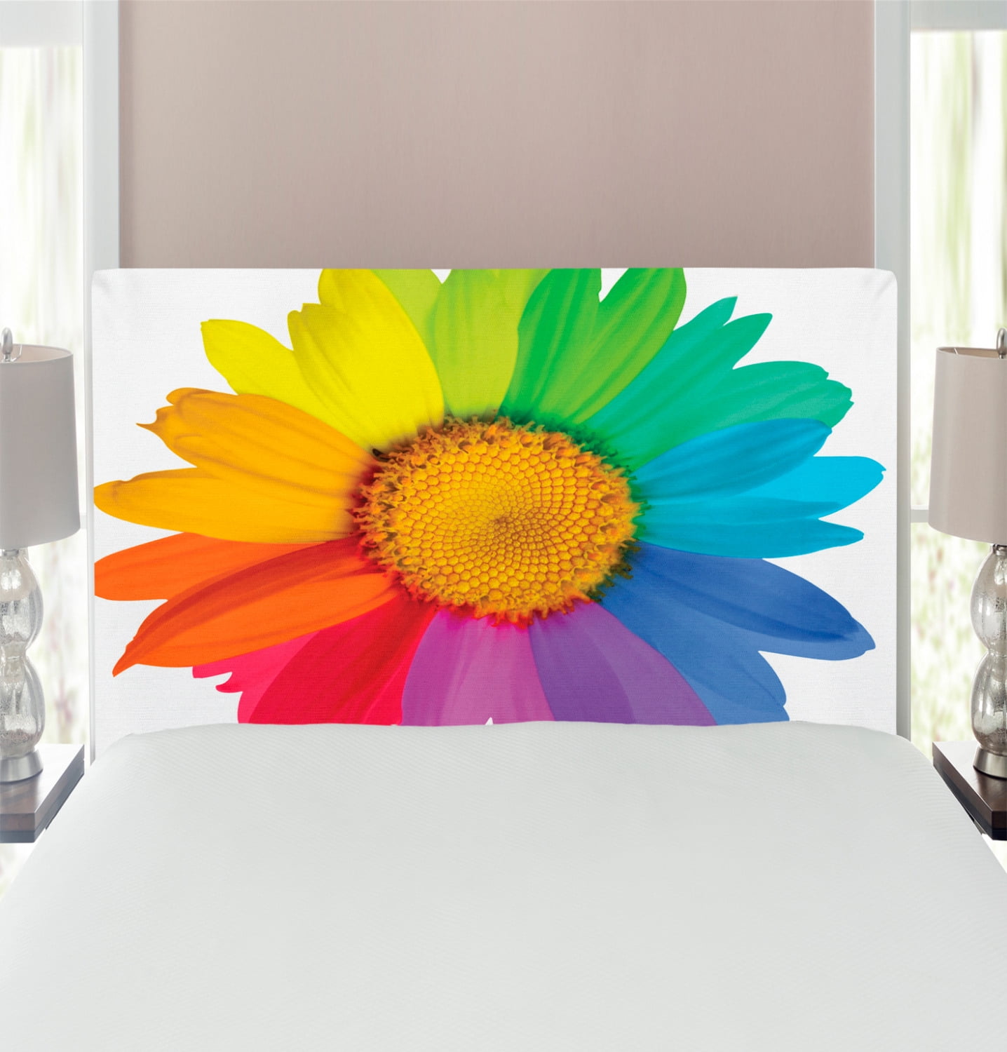 Flower Headboard, Rainbow Colored Sunflower or Daisy Spring Inspired ...