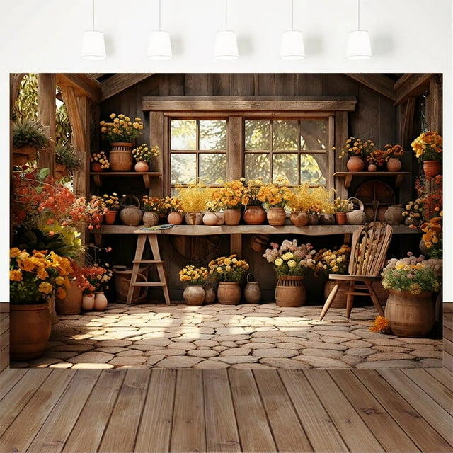 Flower Home Backdrop For Photography Spring Easter Sunlight Wood Wall ...