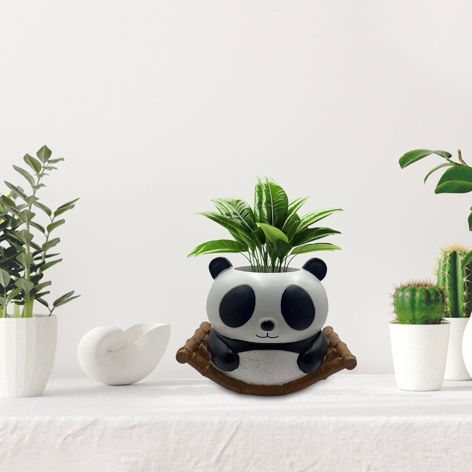 Flower for Indoor Large Panda Resin Flowerpot Is A Unique For Friends ...